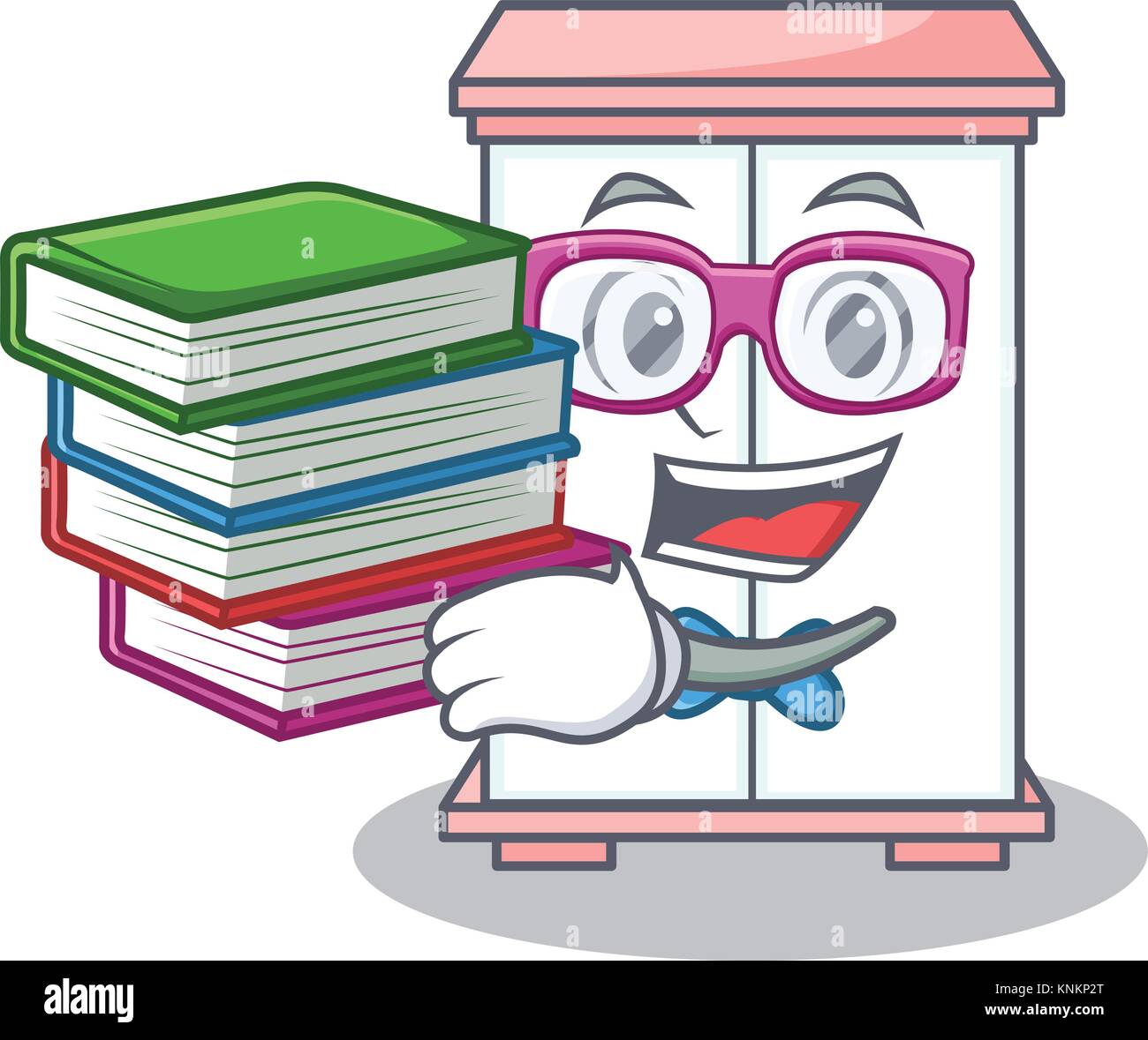 Student with book cabinet character cartoon style Stock Vector Image ...
