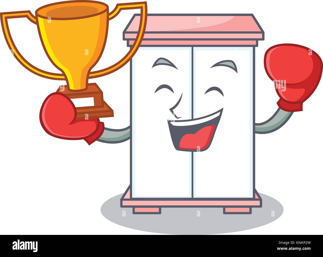 Boxing winner cabinet character cartoon style Stock Vector Image & Art ...