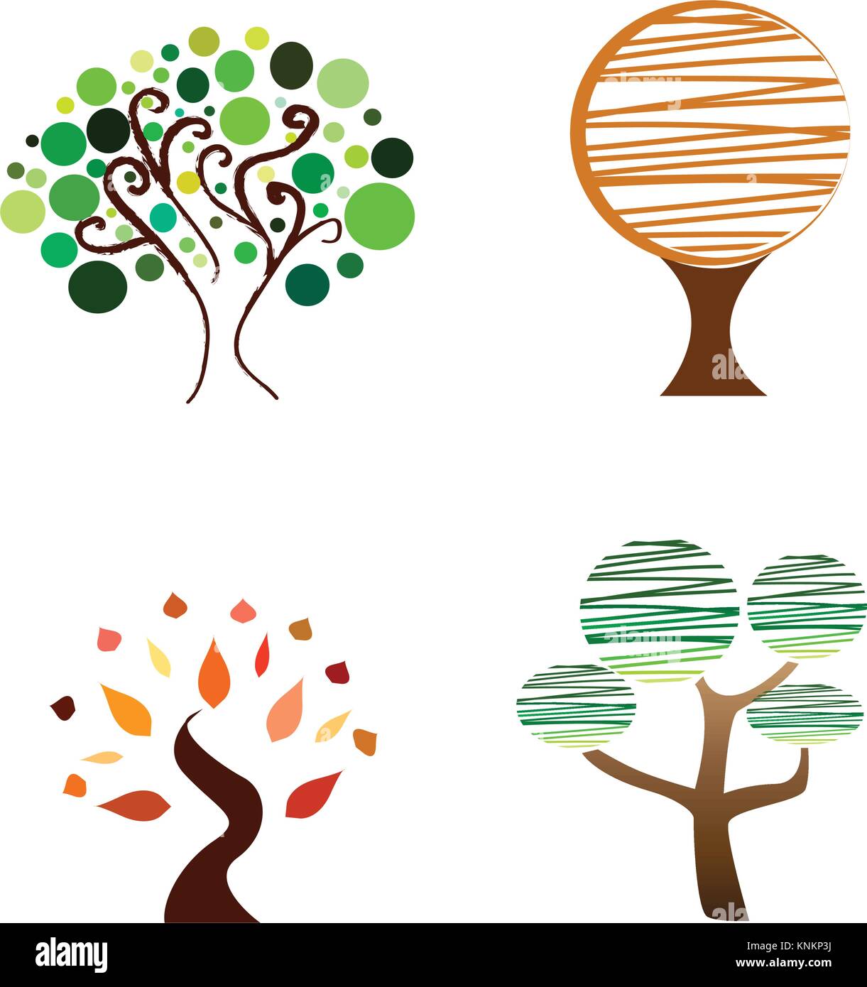 Abstract cute tree Stock Vector Image & Art - Alamy