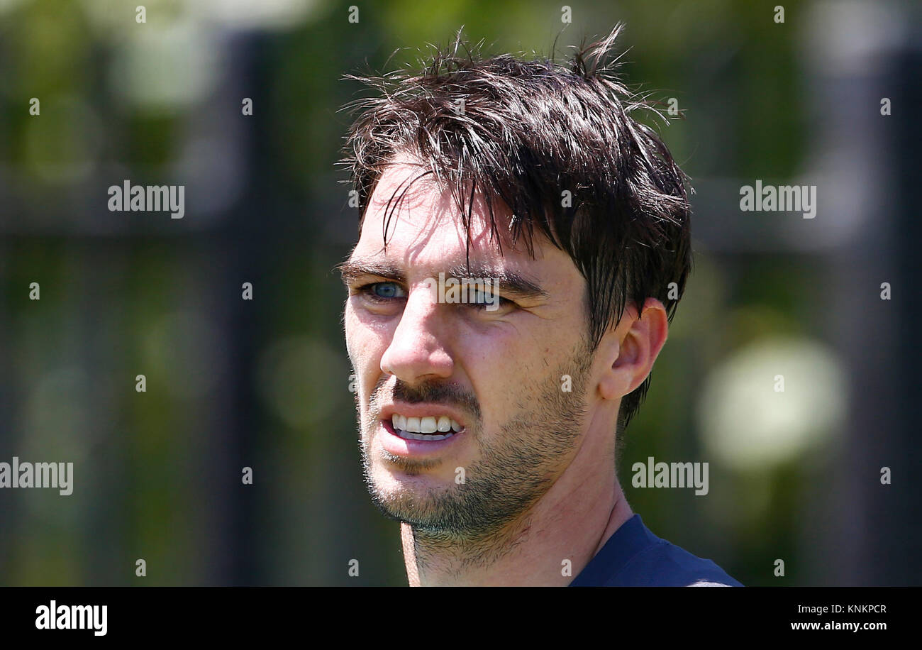 Australia's Pat Cummins during a nets session at the WACA Ground, Perth ...