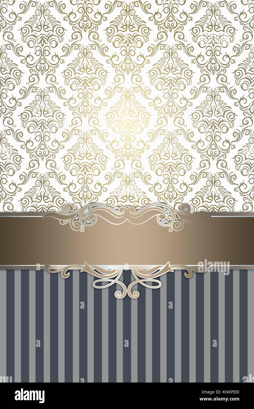 Vintage background with elegant border and old-fashioned patterns. Book ...