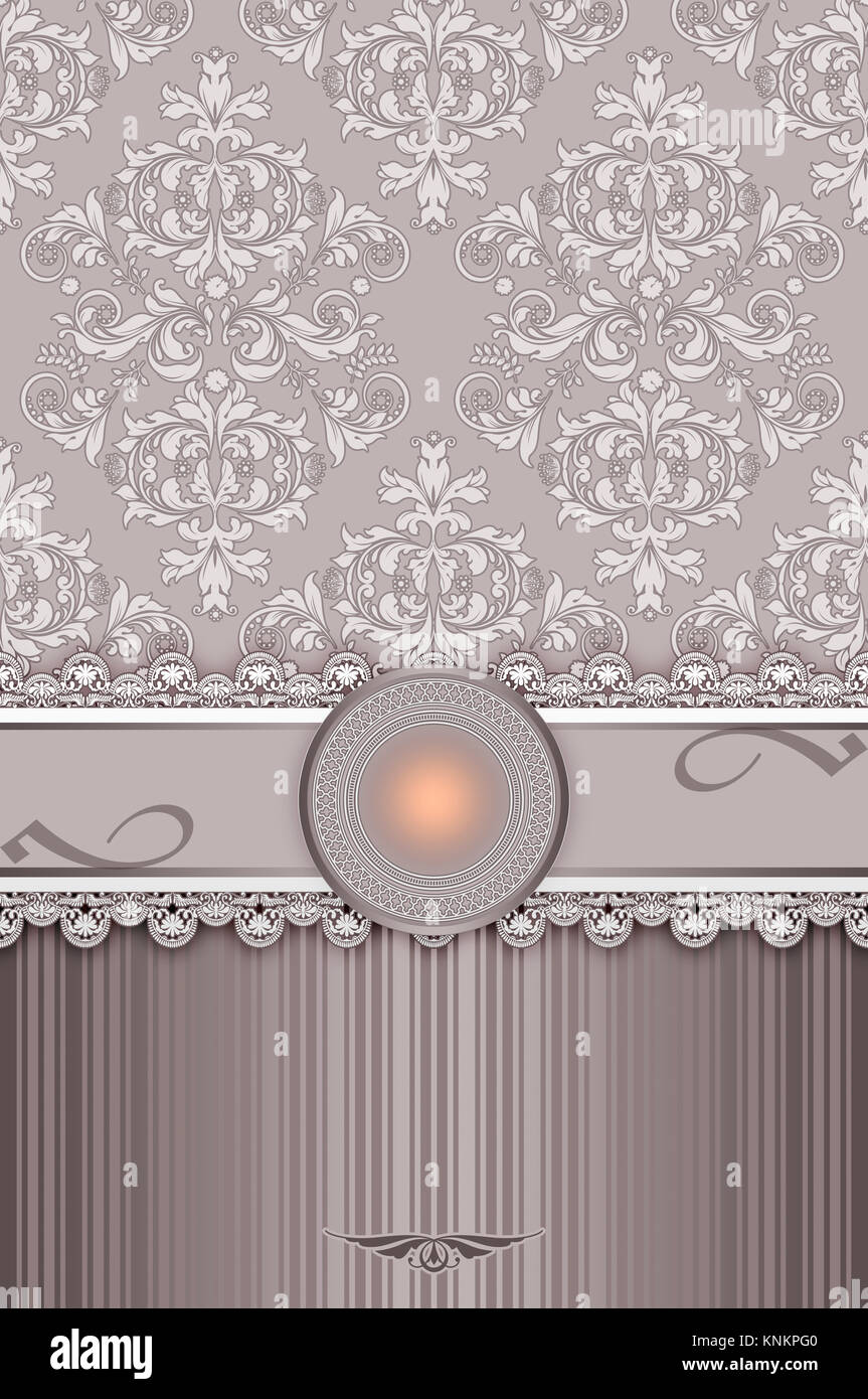 Vintage background with decorative border,frame and old-fashioned ...