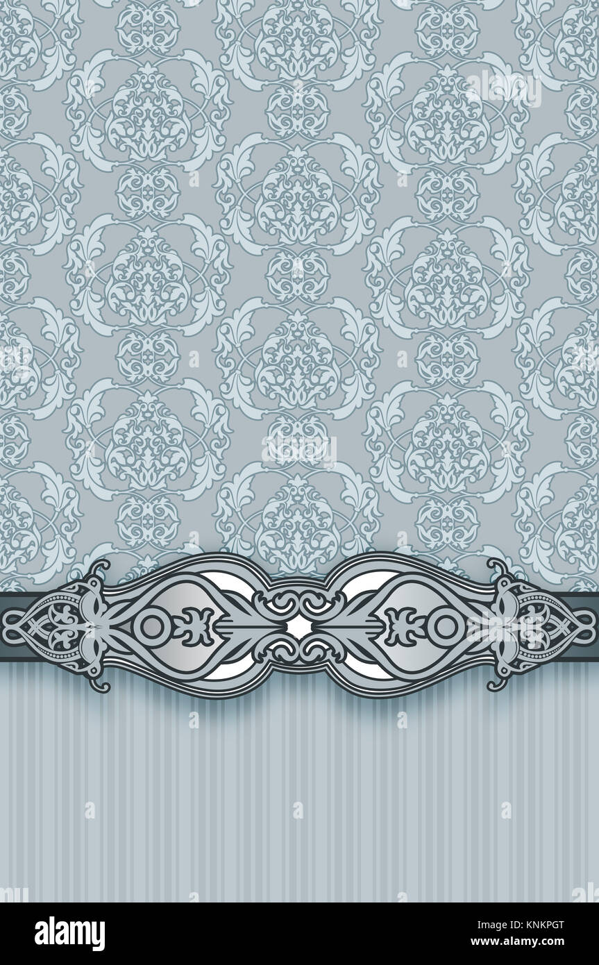 Vintage background with decorative border and old-fashioned patterns ...