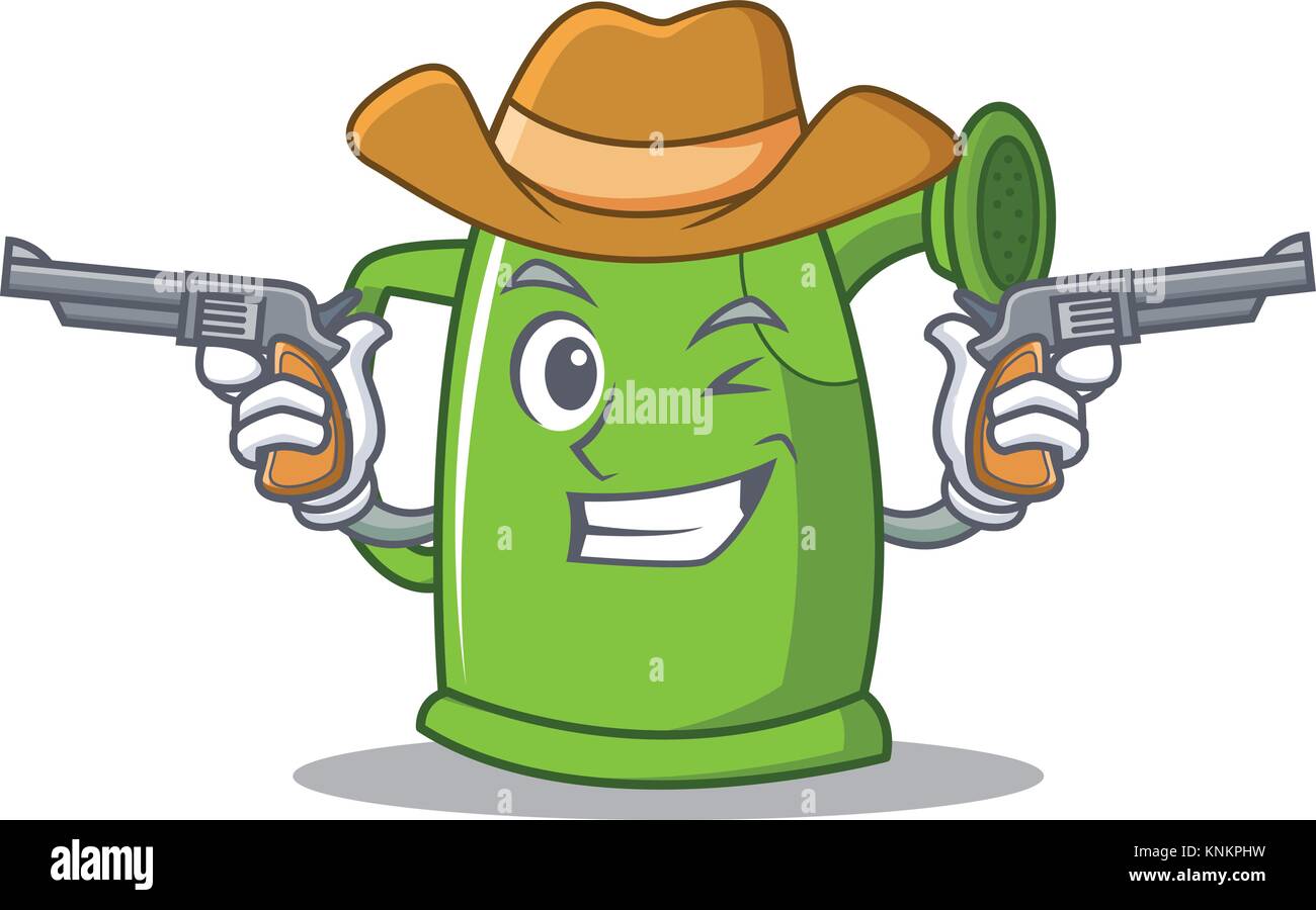 Cowboy watering can character cartoon Stock Vector Image & Art - Alamy