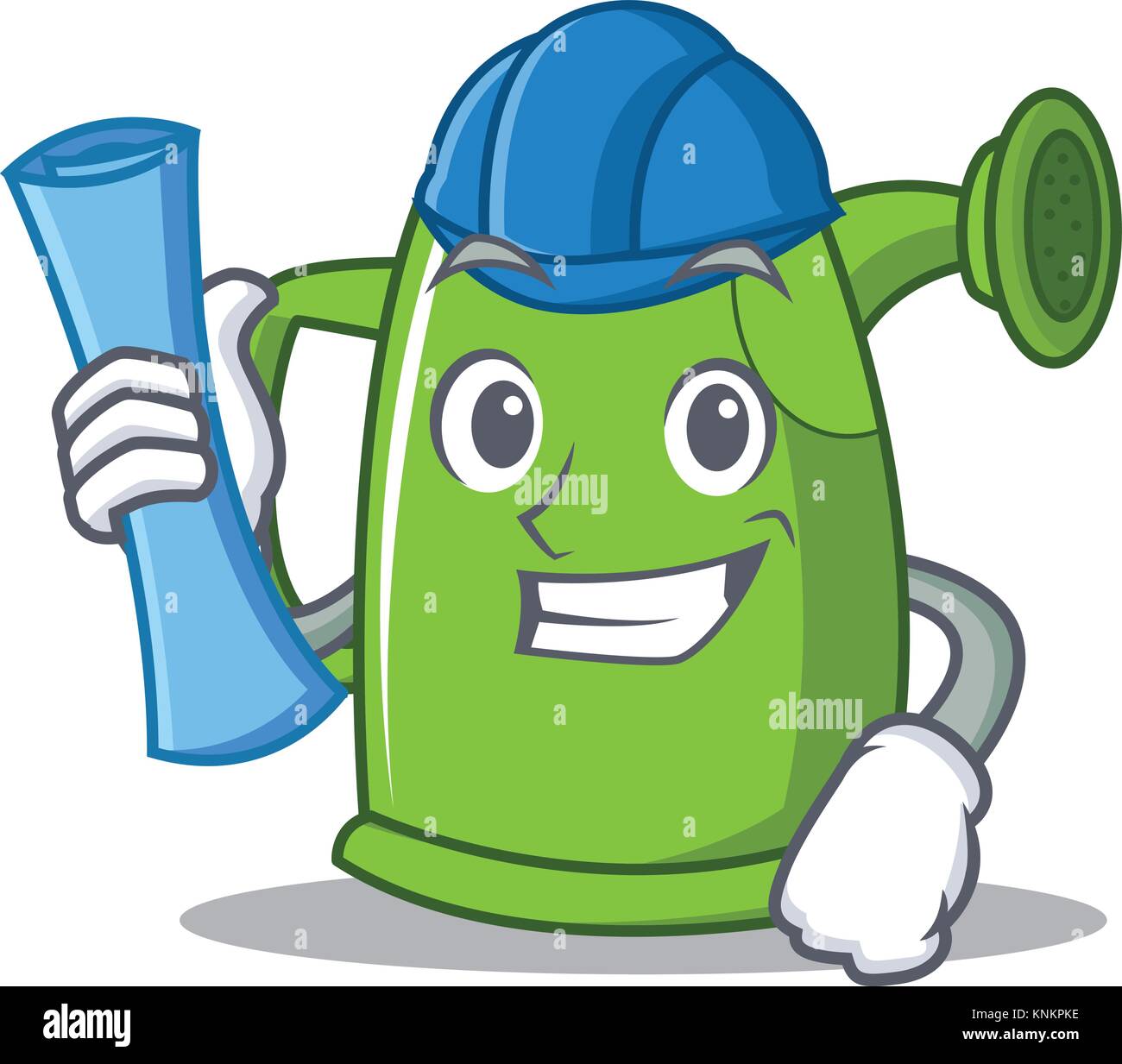 Architect watering can character cartoon Stock Vector Image & Art - Alamy