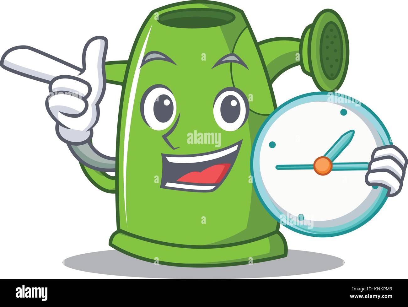 With clock watering can character cartoon Stock Vector Image & Art - Alamy