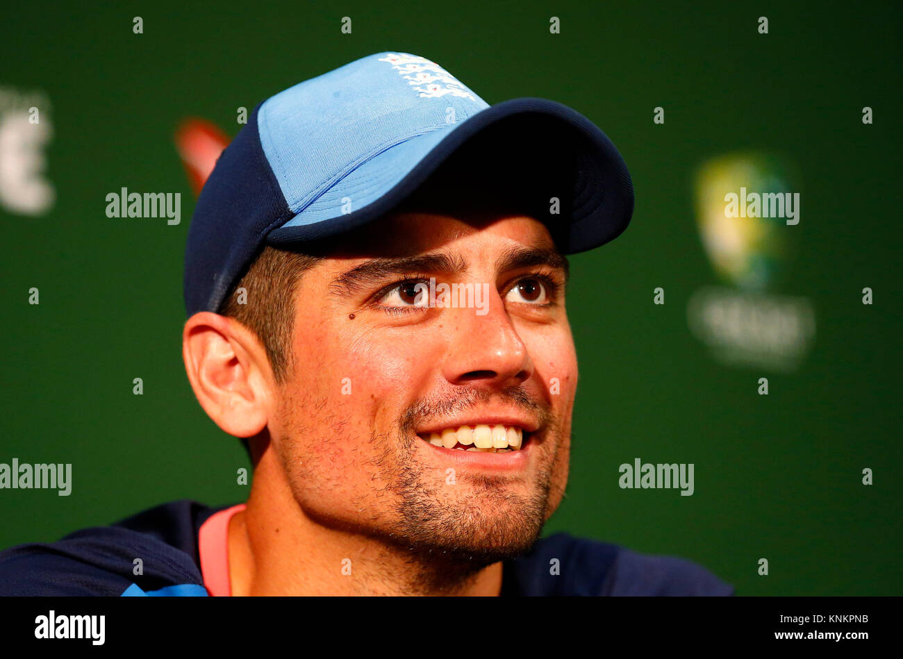 England's Alastair Cook during a press conference at the WACA Ground ...