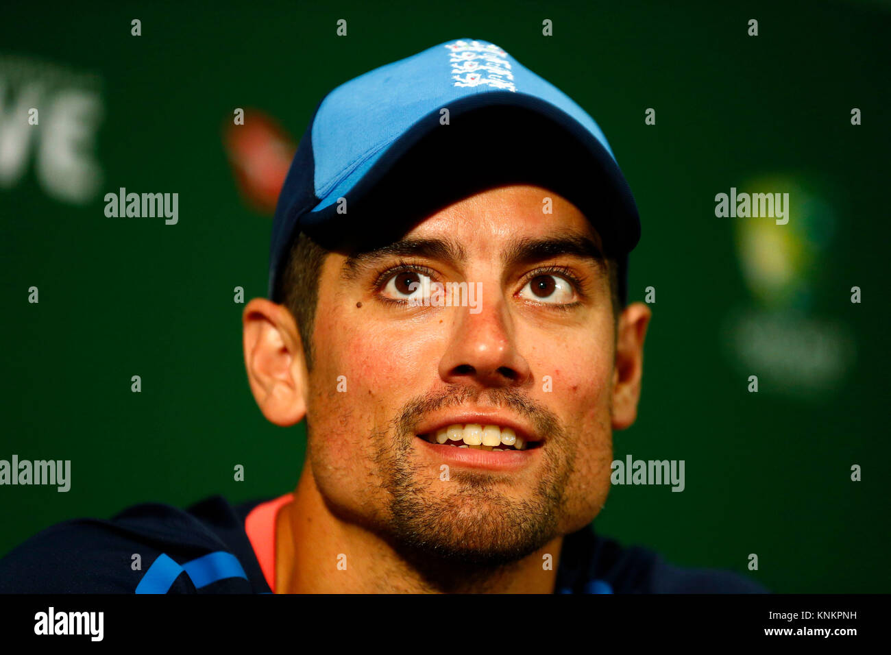 England's Alastair Cook during a press conference at the WACA Ground ...