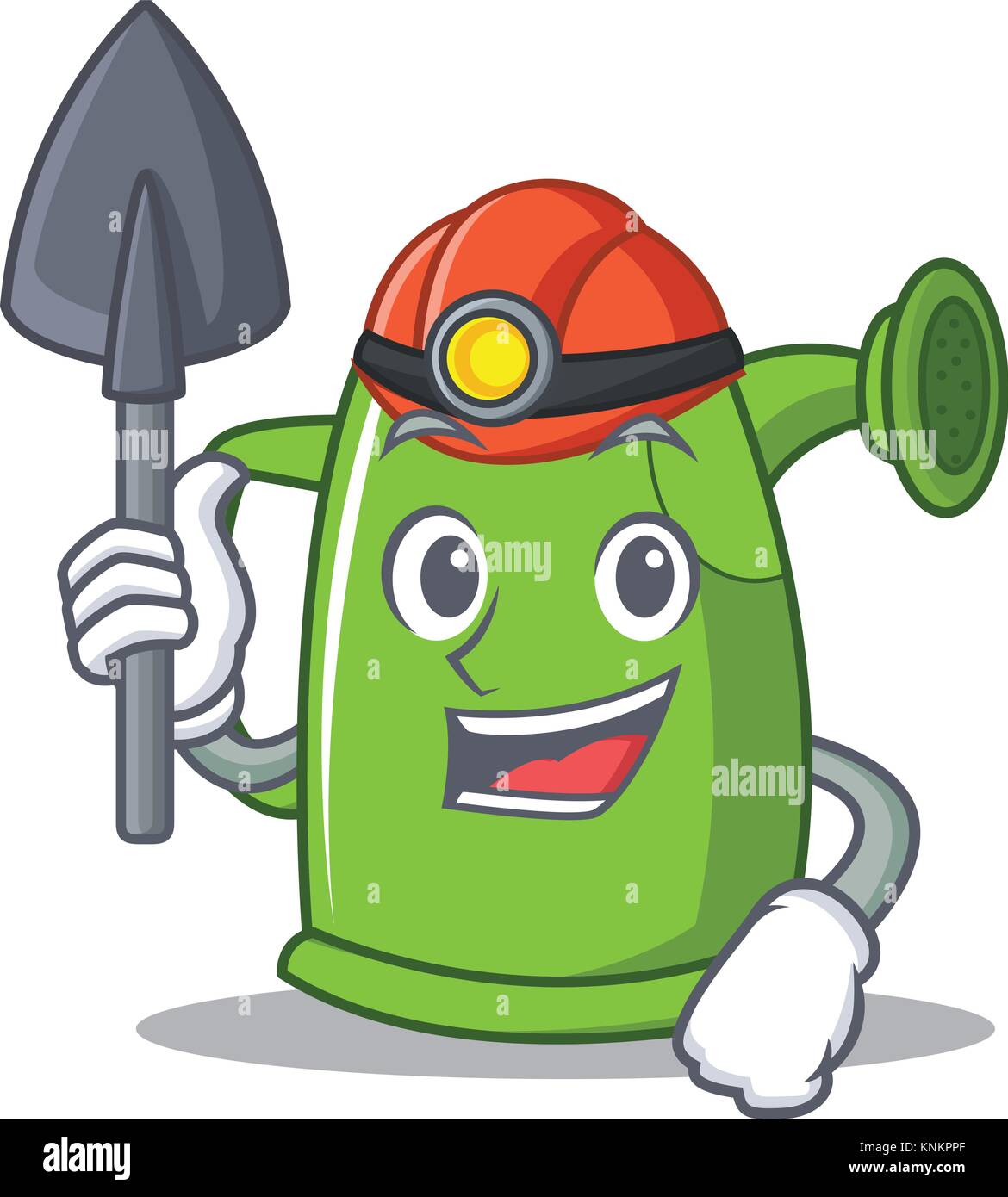 Miner watering can character cartoon Stock Vector Image & Art - Alamy