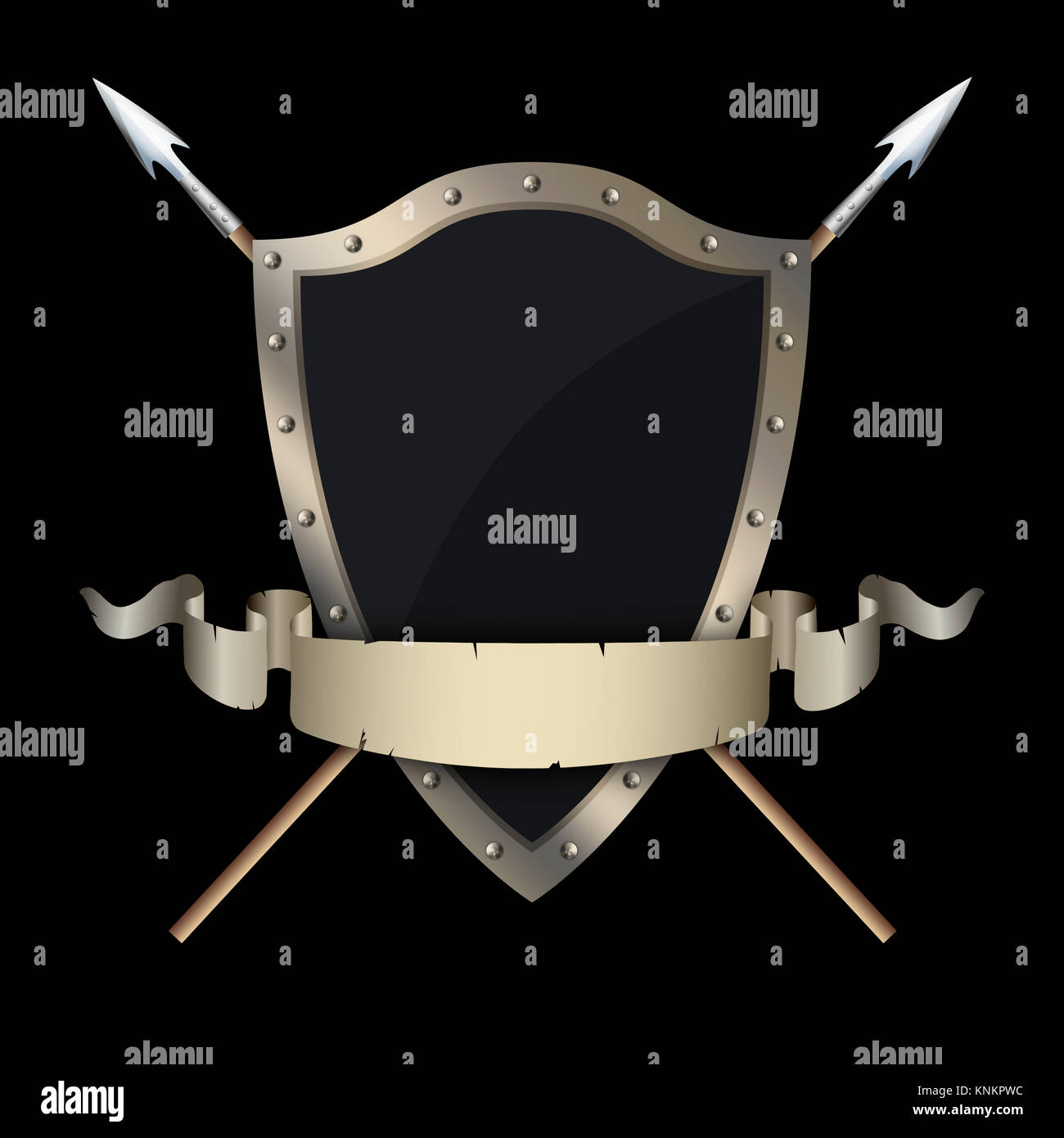 Gold shield and swords hi-res stock photography and images - Alamy