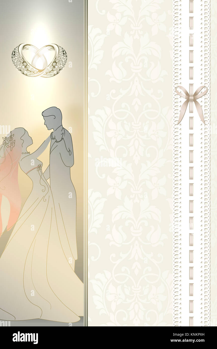 Decorative and vintage background for wedding invitation card design ...