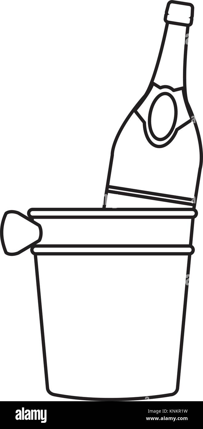 Bottle wine in ice Black and White Stock Photos & Images - Alamy