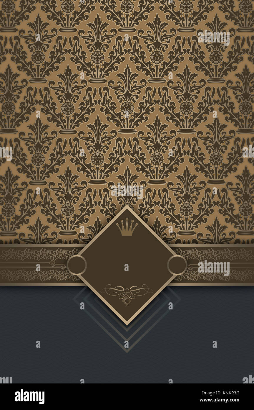 Luxury vintage background with old-fashioned patterns,elegant border ...