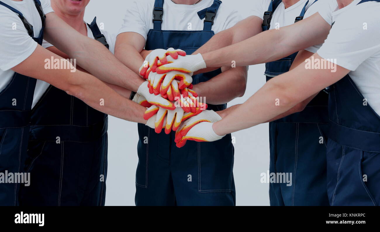 concept of professionalism: a portrait of the construction team Stock ...