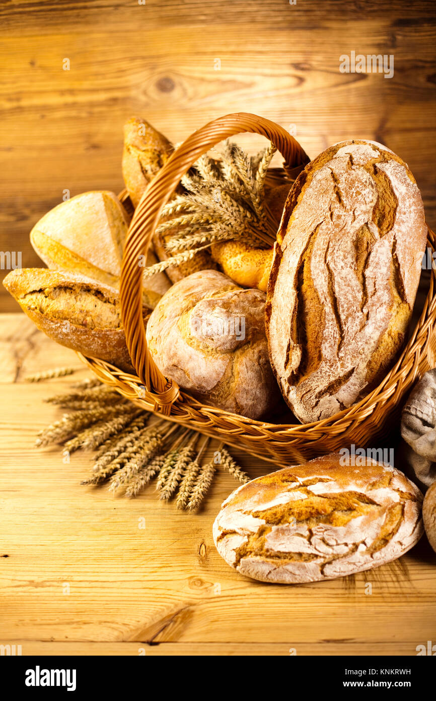 Baked traditional bread, natural colorful tone Stock Photo - Alamy