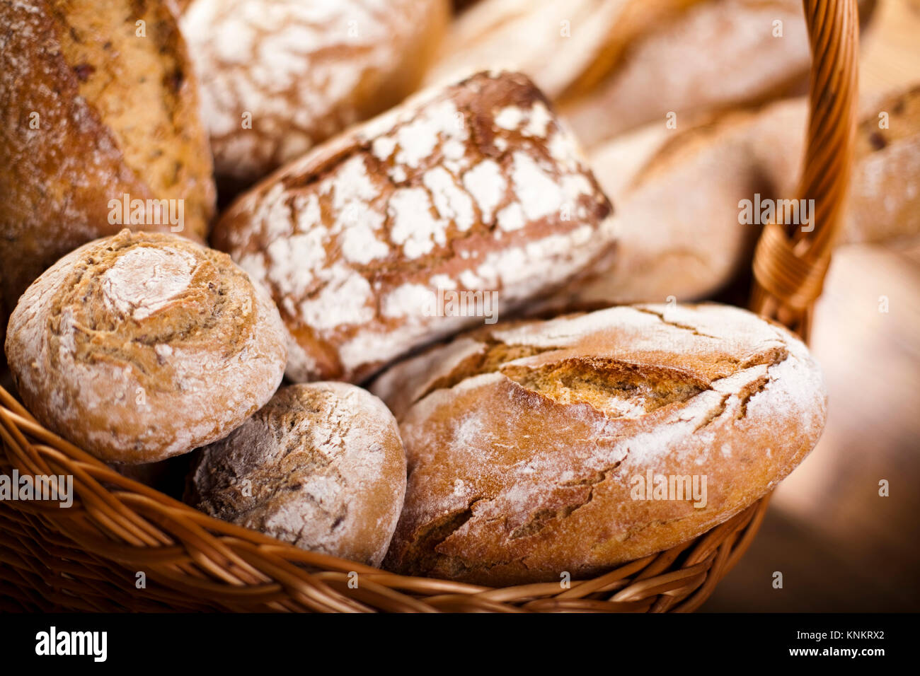 Baked traditional bread, natural colorful tone Stock Photo - Alamy