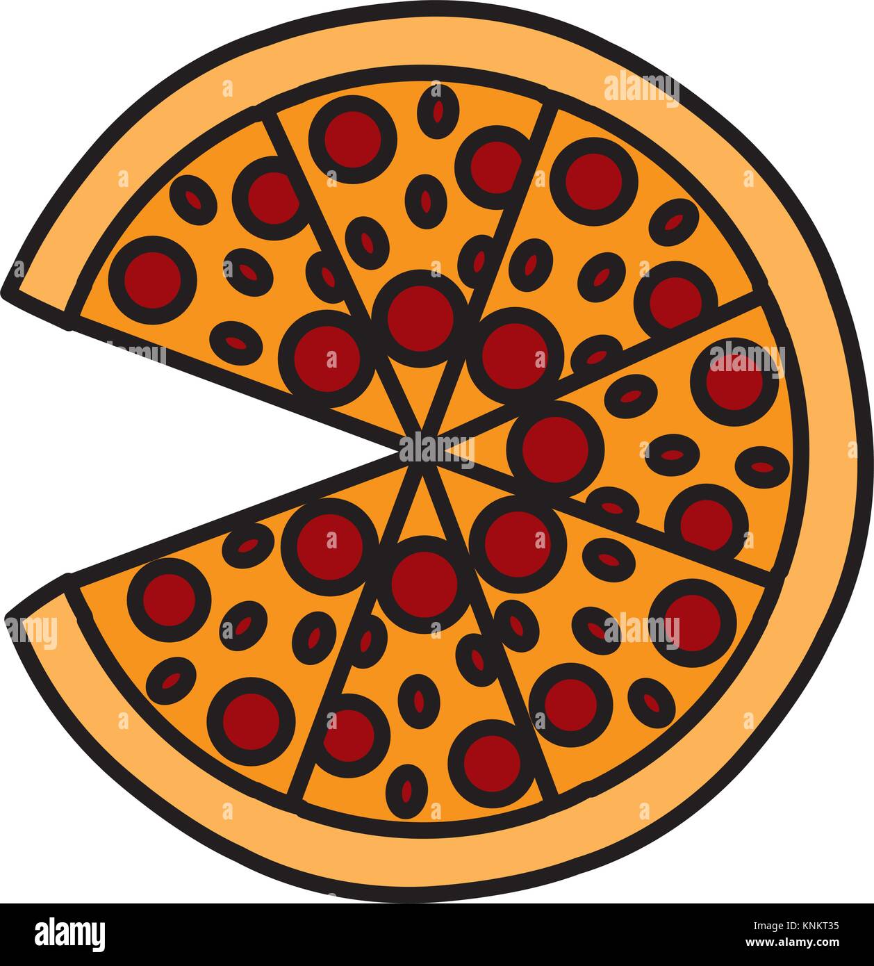 Big italian pizza symbol Stock Vector Image & Art - Alamy