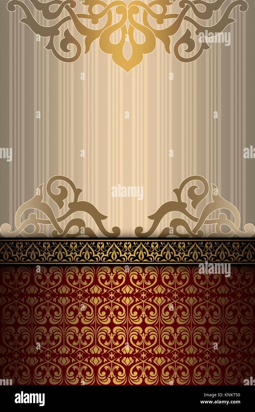 Vintage background with decorative old-fashioned patterns. Cover-book ...