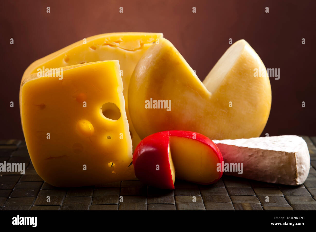Cheese composition, saturated ambient rural theme Stock Photo - Alamy