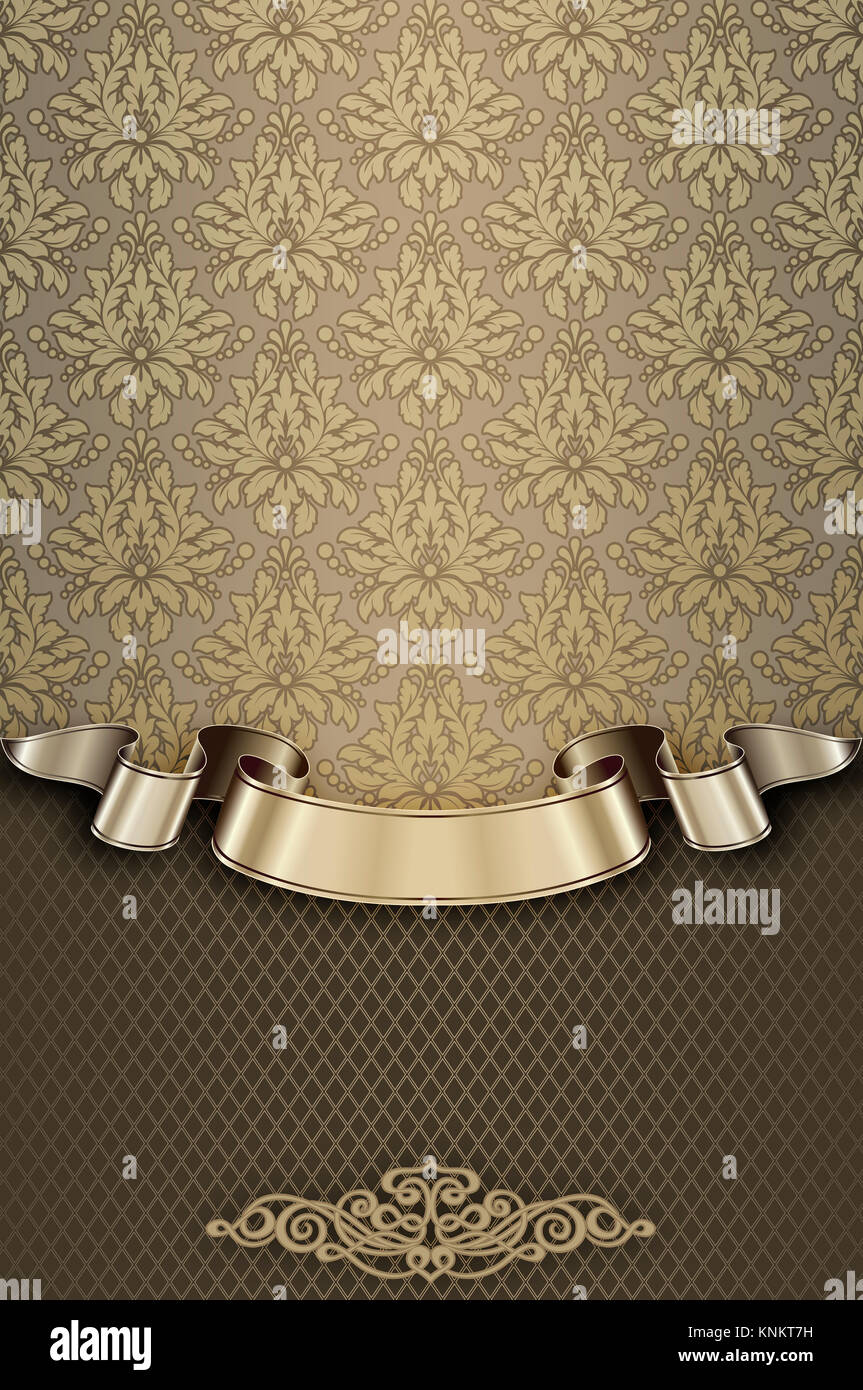 Vintage background with old-fashioned floral patterns and decorative ...