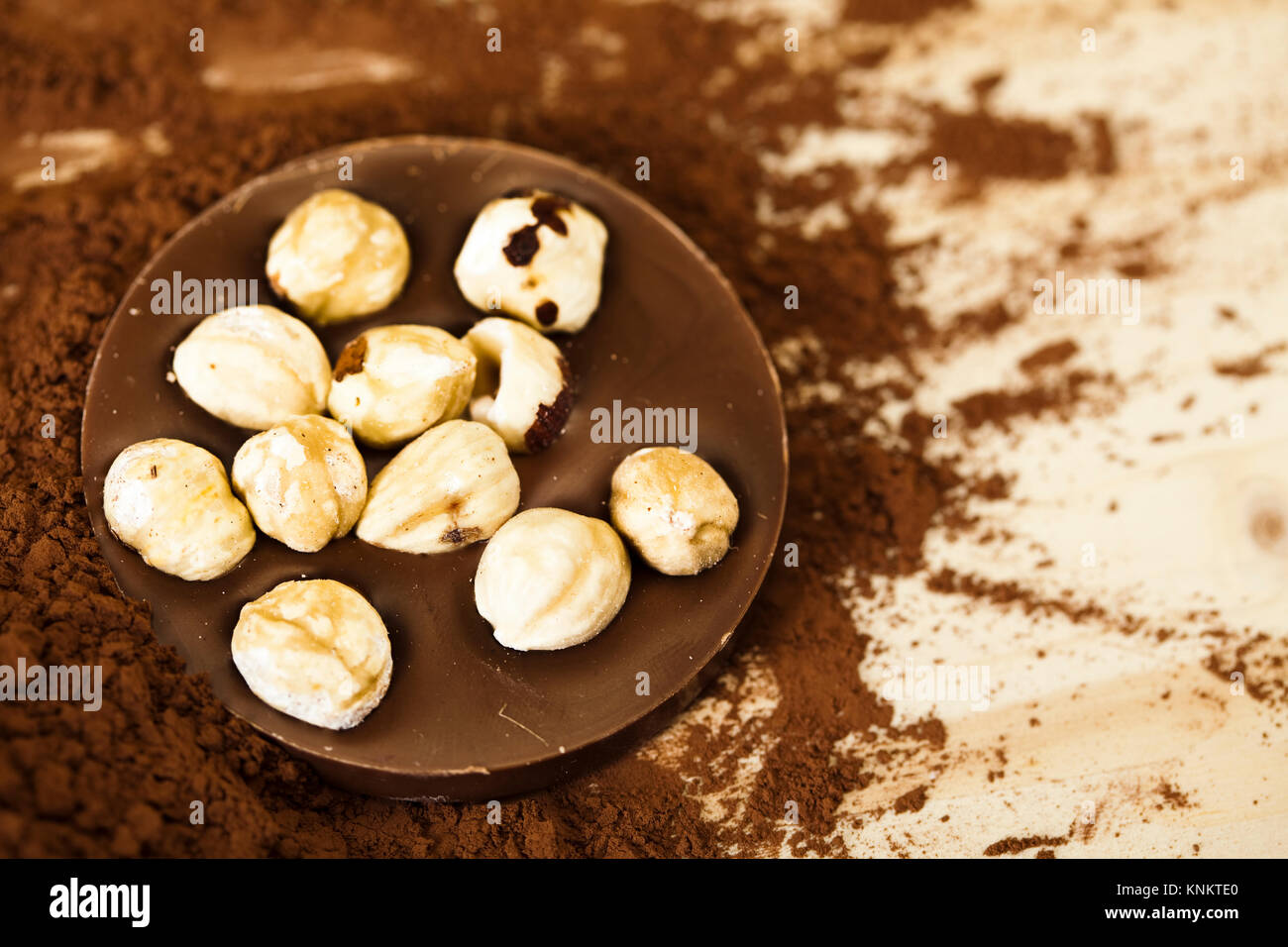 Chocolate and Nuts, vivid colors, natural tone Stock Photo - Alamy