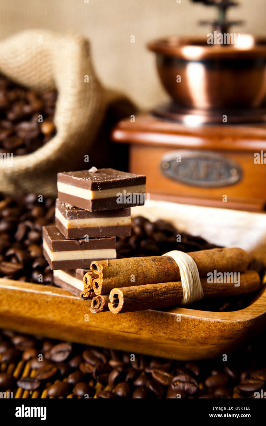 Chocolate and Nuts, vivid colors, natural tone Stock Photo - Alamy