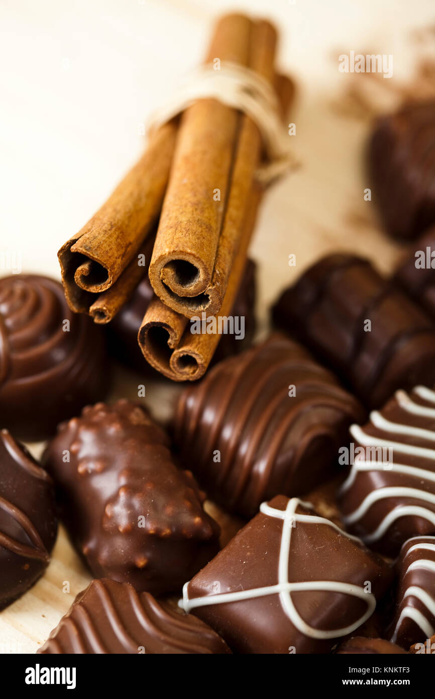 Chocolate and Nuts, vivid colors, natural tone Stock Photo - Alamy