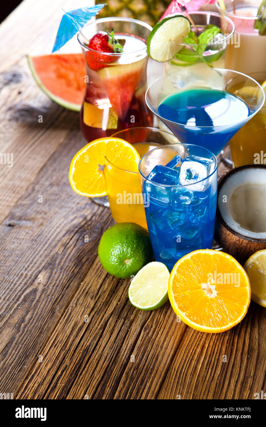 Cocktails, alcohol drink, natural colorful tone Stock Photo - Alamy