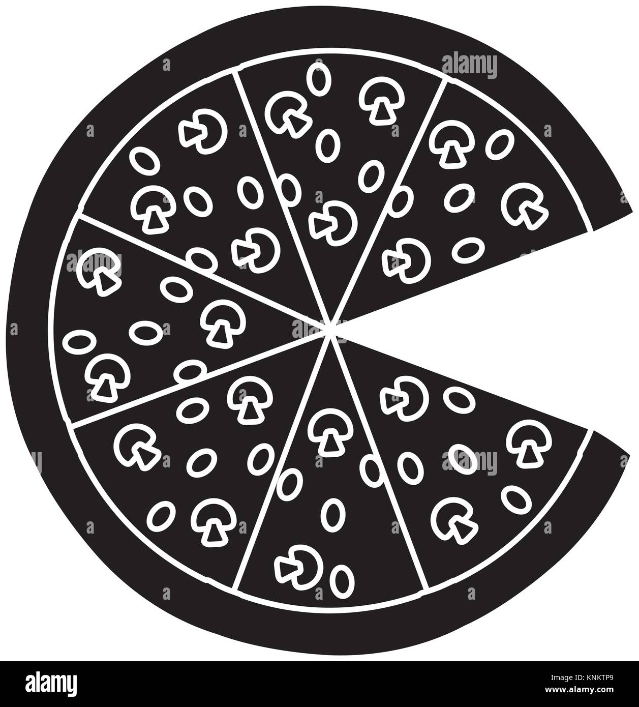 Big italian pizza symbol Stock Vector Image & Art - Alamy