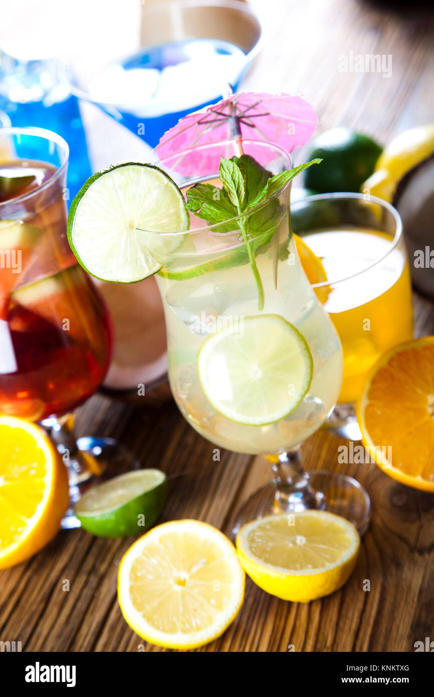 Exotic alcohol drinks, natural colorful tone Stock Photo - Alamy