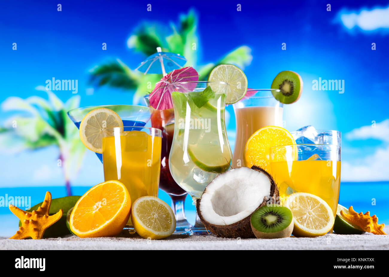 Exotic alcohol drinks, natural colorful tone Stock Photo - Alamy
