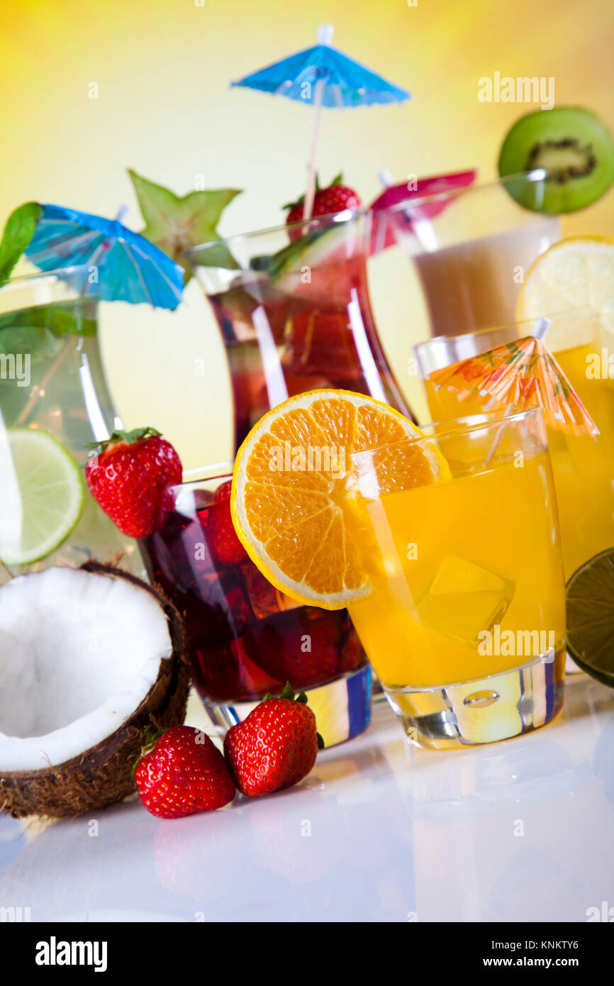 Exotic alcohol drinks, natural colorful tone Stock Photo - Alamy