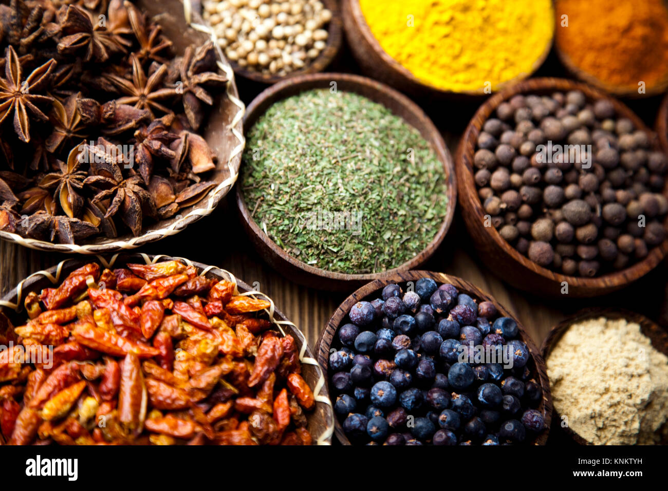 Exotic Spices, orintal cuisine vivid theme Stock Photo - Alamy