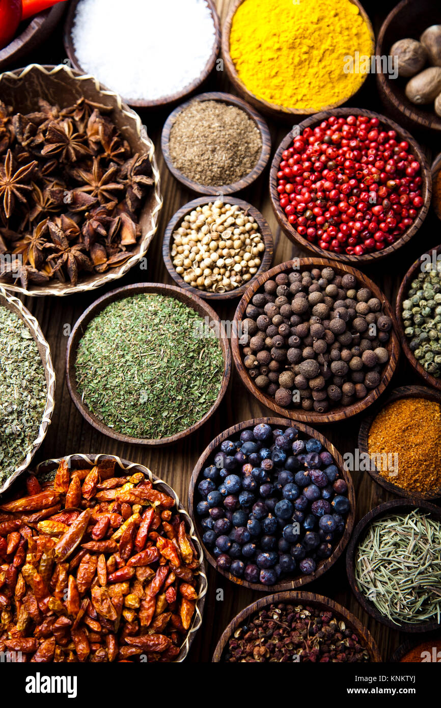 Exotic Spices, orintal cuisine vivid theme Stock Photo - Alamy