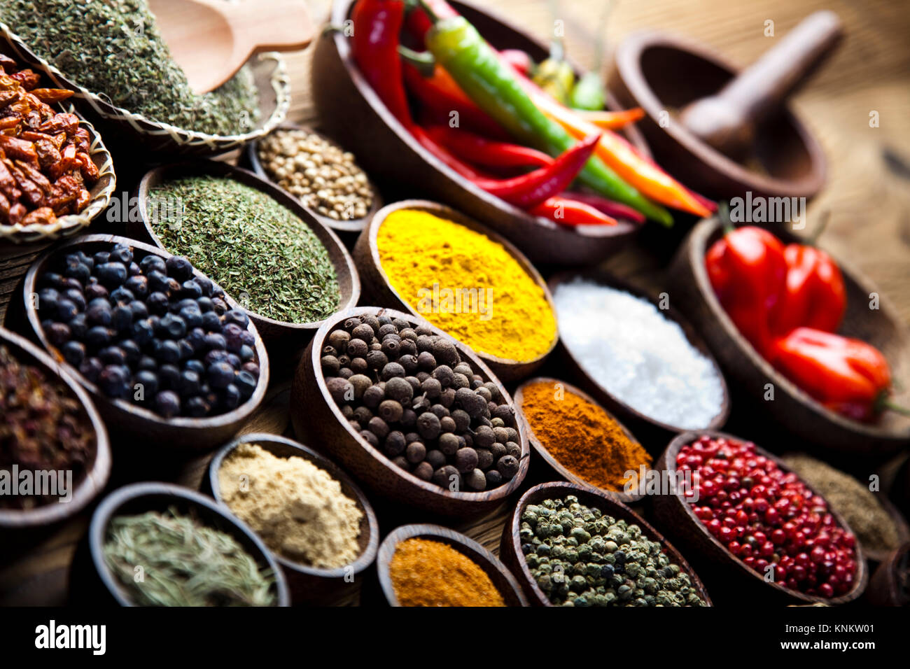 Exotic Spices, orintal cuisine vivid theme Stock Photo - Alamy