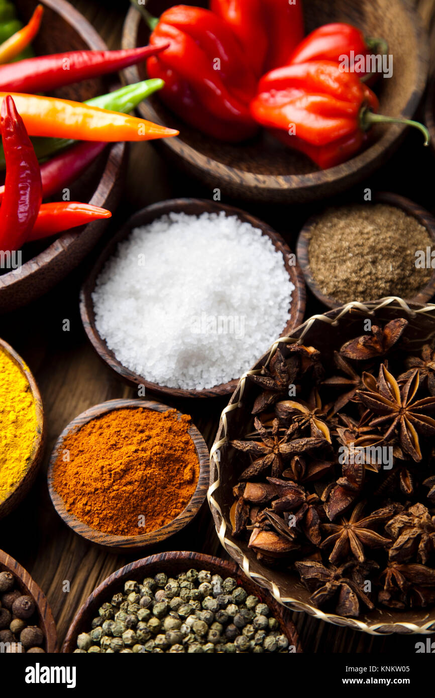 Exotic Spices, orintal cuisine vivid theme Stock Photo - Alamy