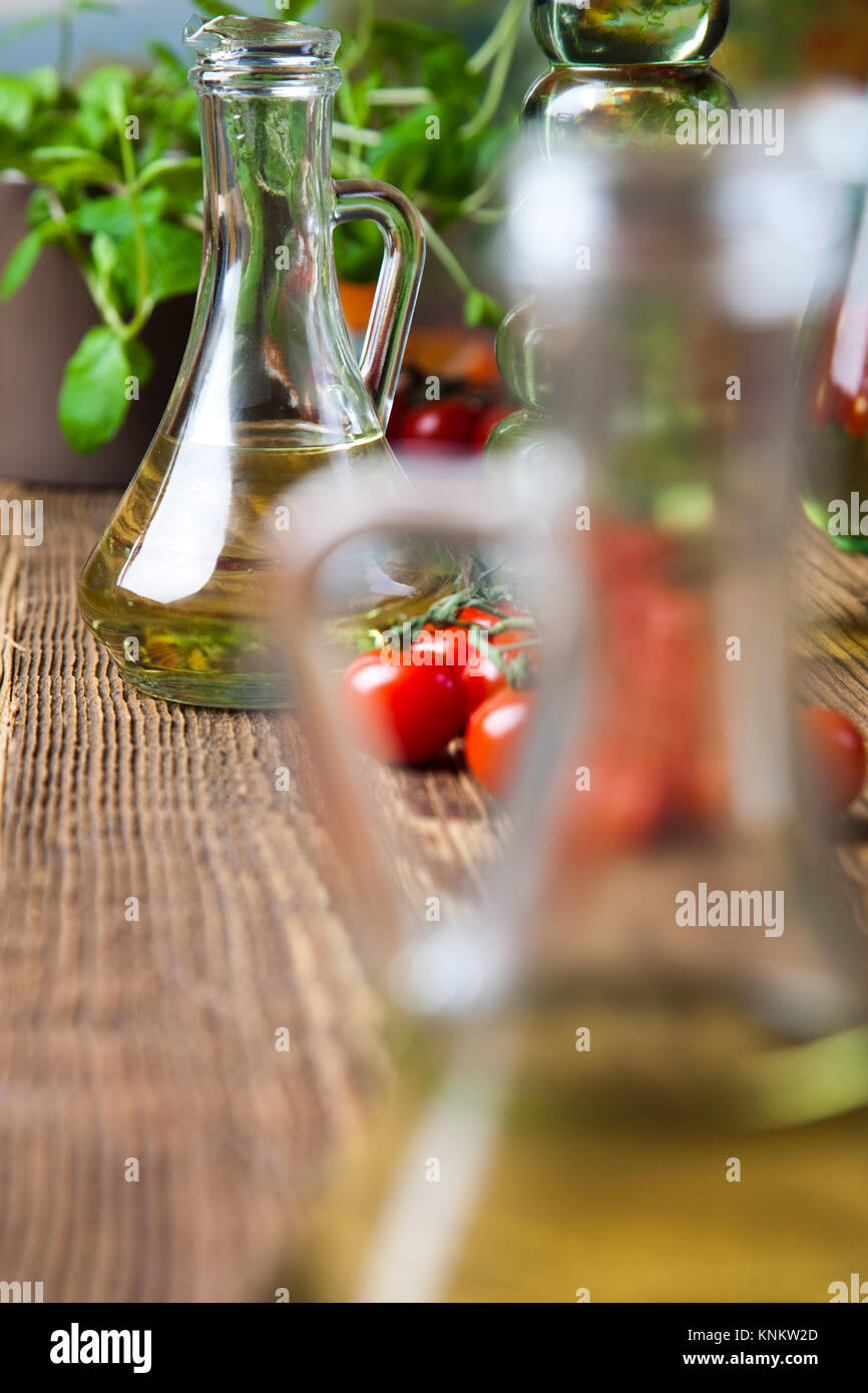 Extra Virgin Olive Oil, Mediterranean rural theme Stock Photo - Alamy