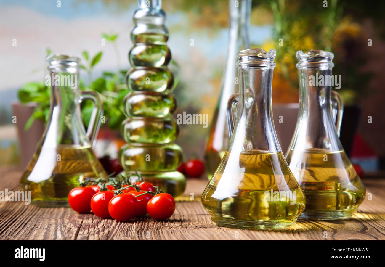 Fresh olive oil, Mediterranean rural theme Stock Photo - Alamy