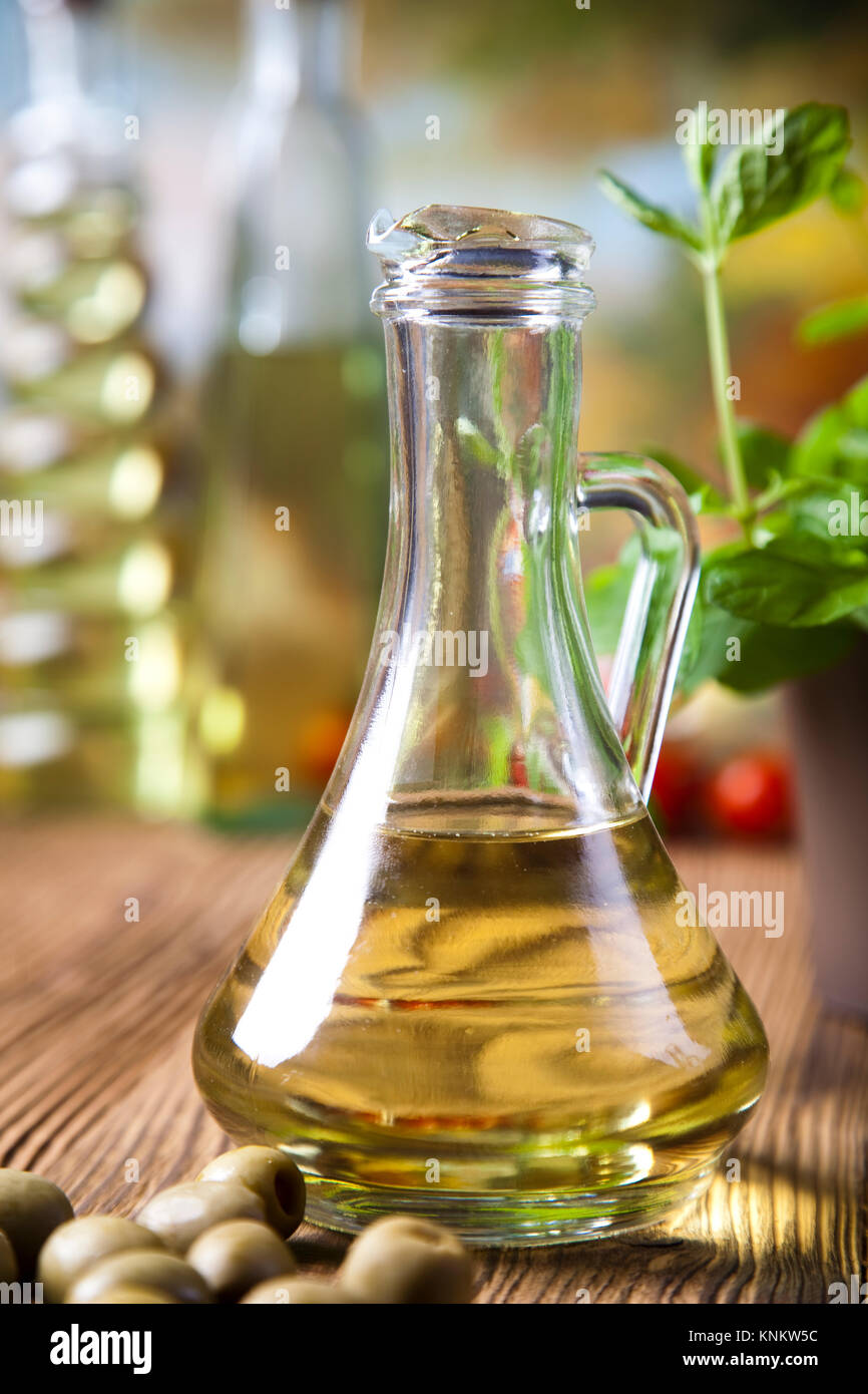 Fresh olive oil, Mediterranean rural theme Stock Photo - Alamy