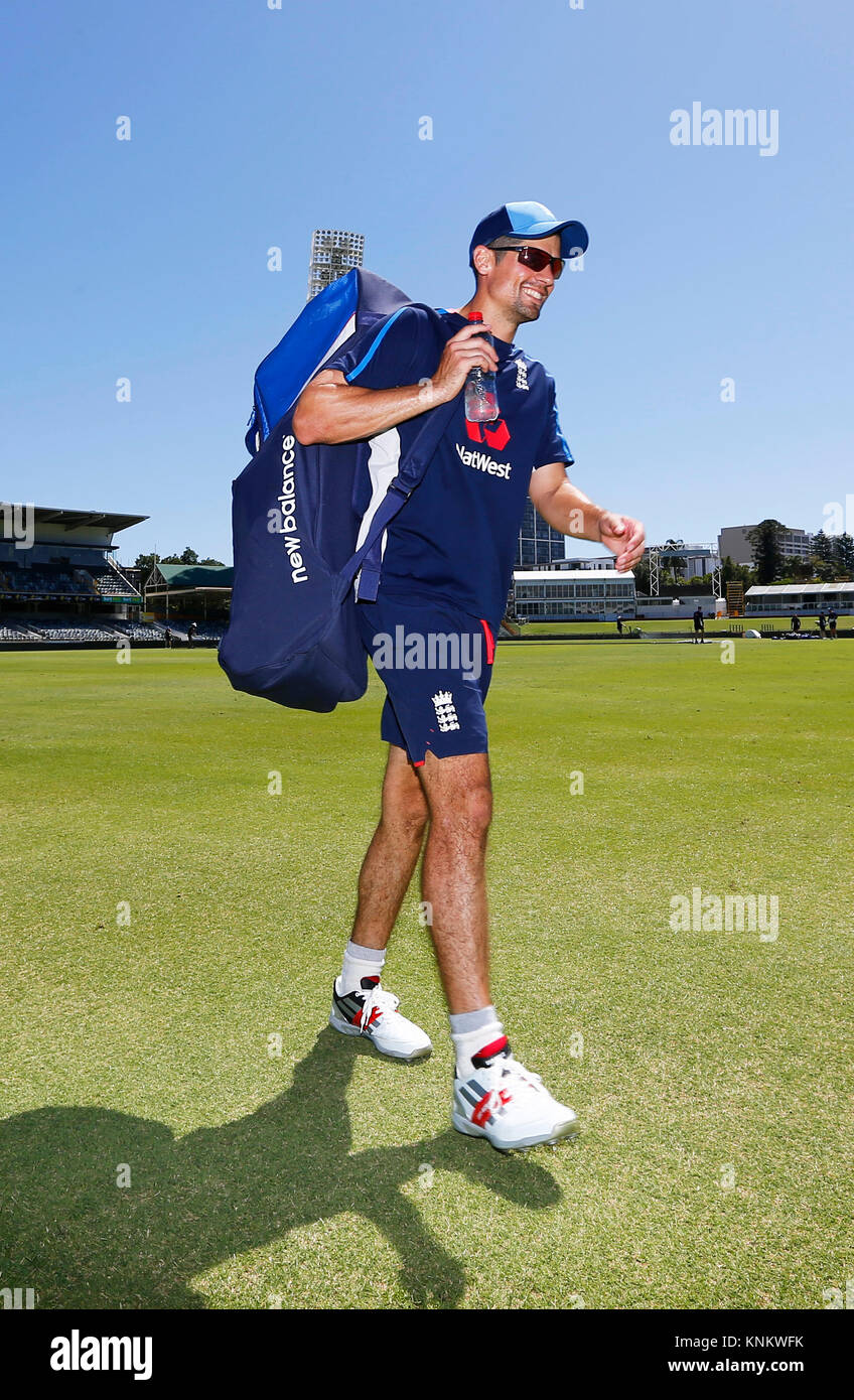 England's Alastair Cook during a nets session at the WACA Ground, Perth ...