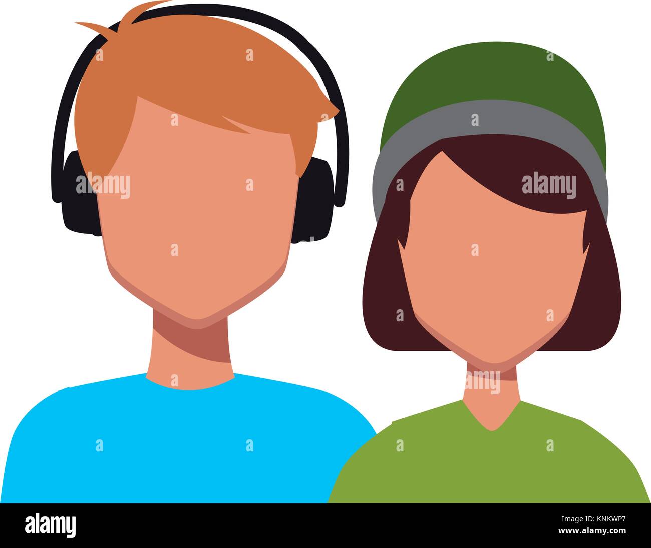 Winter couple avatar Stock Vector Image & Art - Alamy