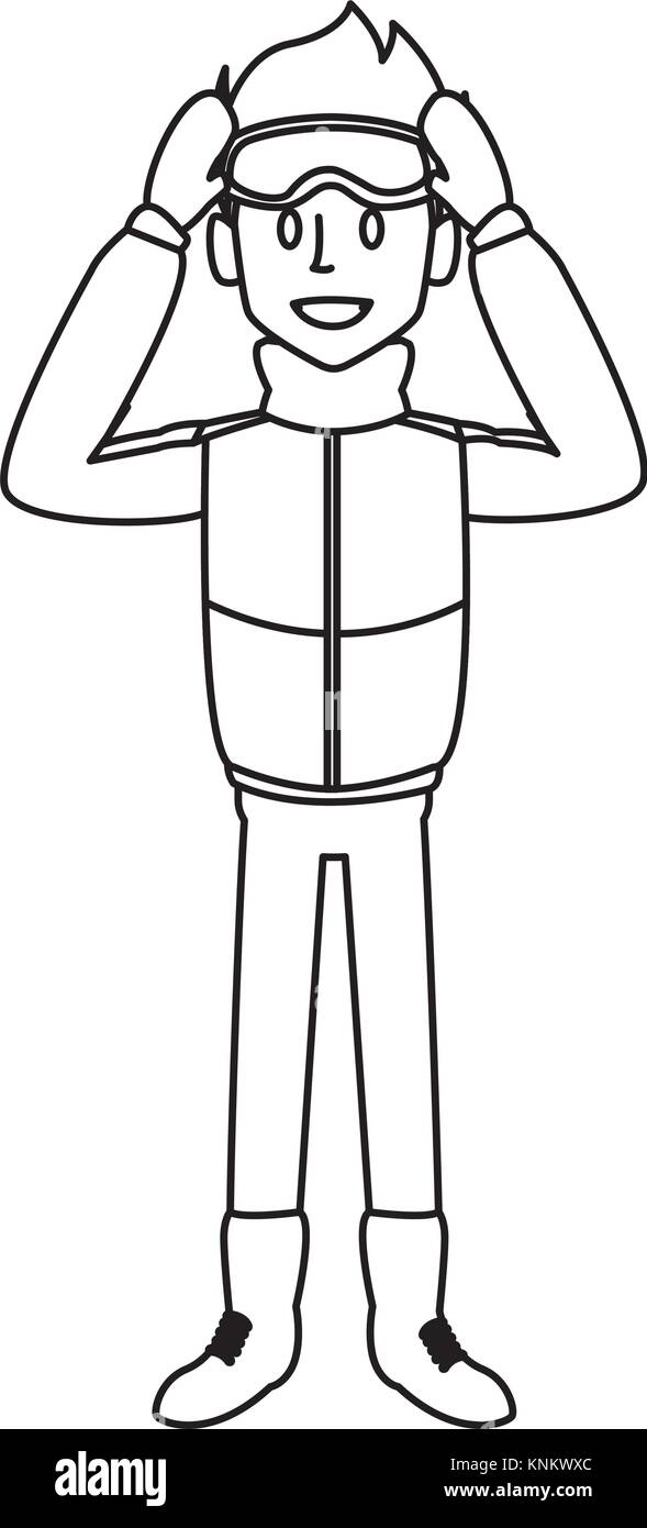 Winter clothes funny Black and White Stock Photos & Images - Alamy