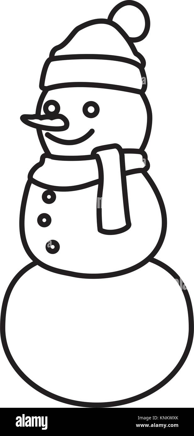 Snowman winter cartoon Stock Vector Image & Art - Alamy
