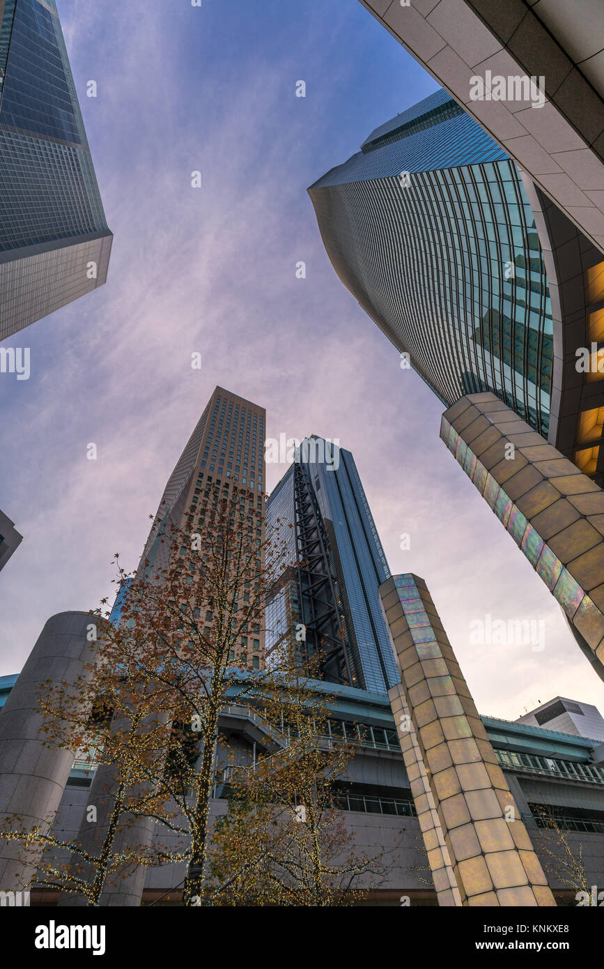 High-Rise buildings in Tokyo near Higashi-Shimbashi Area. Minato Ward ...