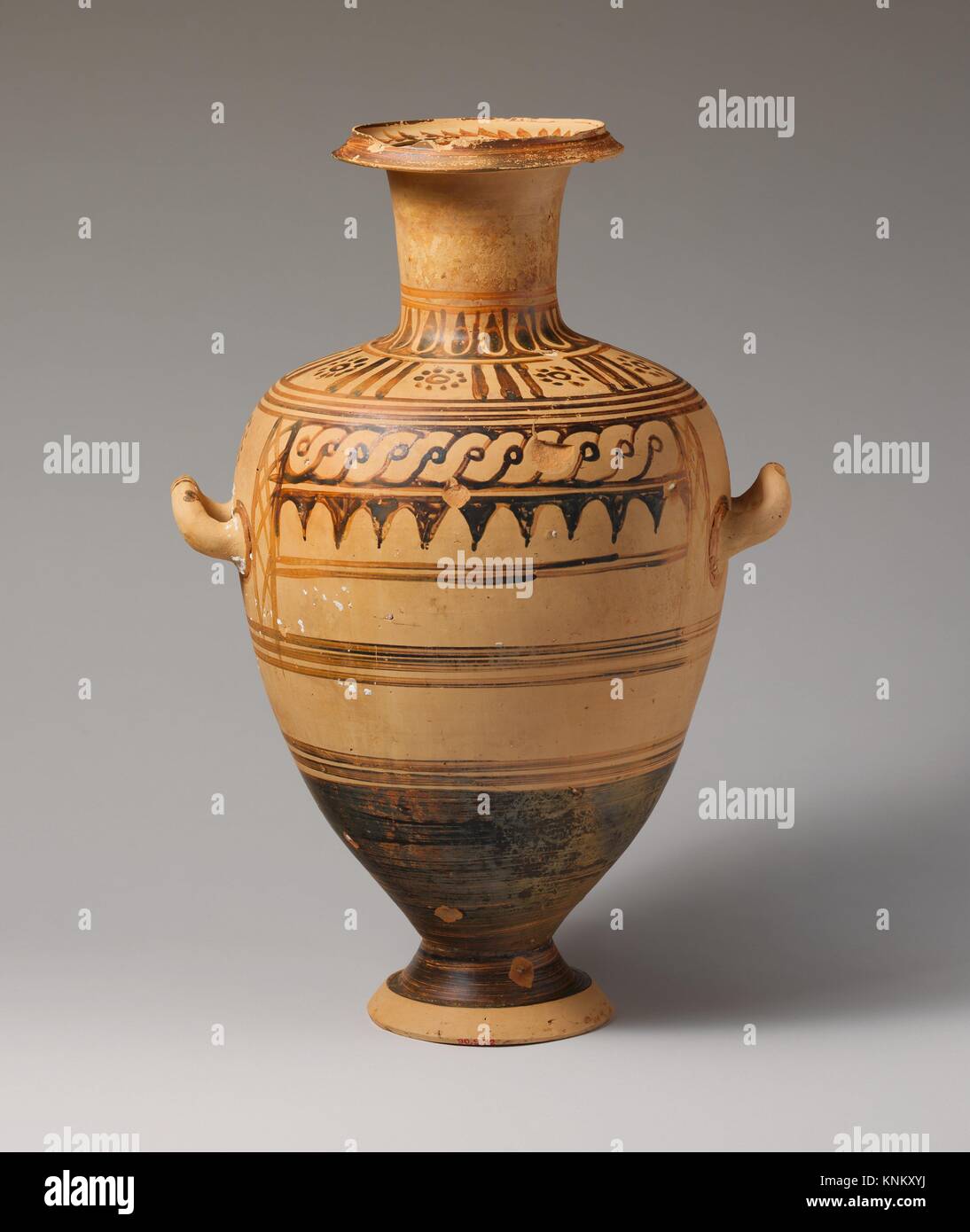 Terracotta Hadra hydria (water jar). Period: Hellenistic; Date: late ...