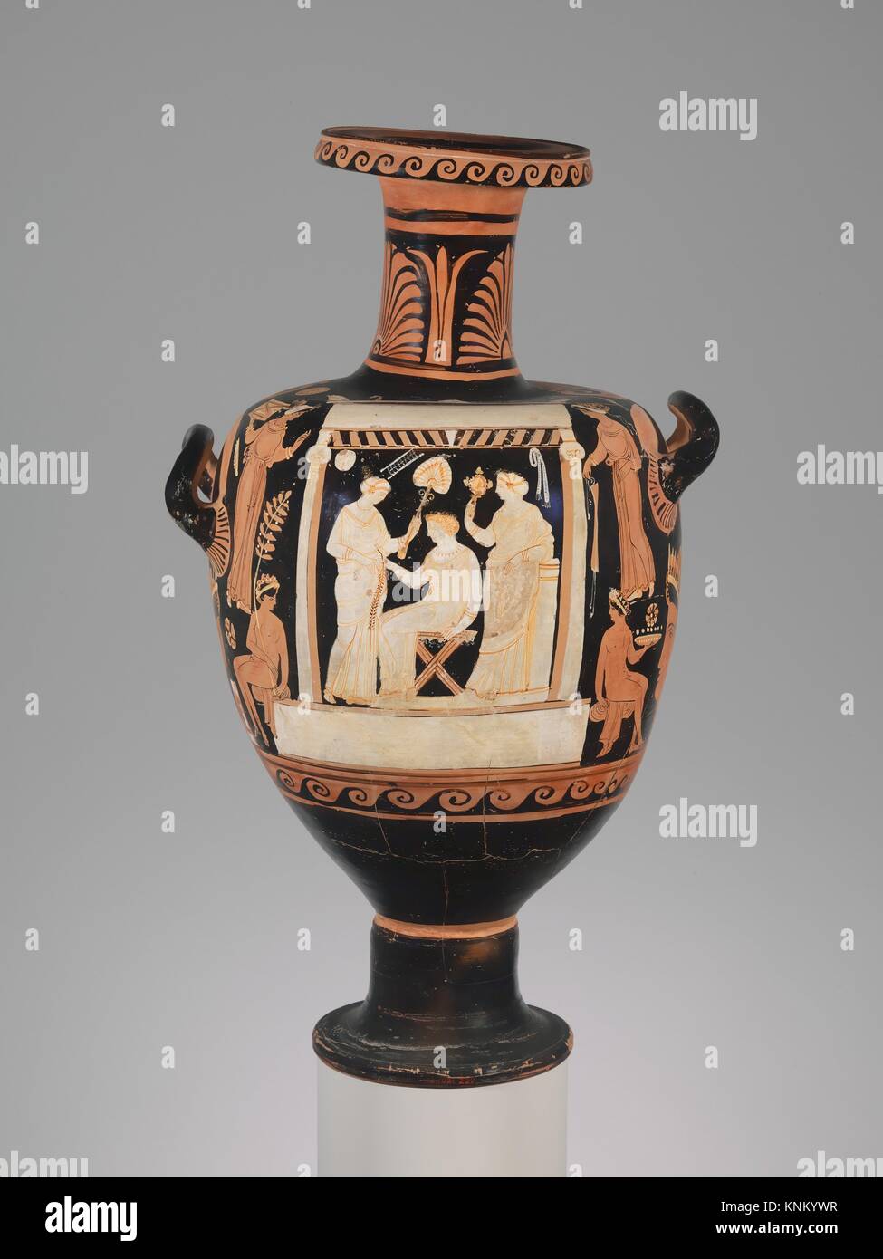 Terracotta hydria (water jar). Attributed to the APZ Painter; Period ...