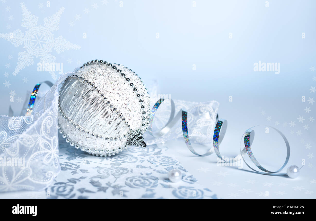 Corner composition with Christmas bauble on gradient background Stock ...