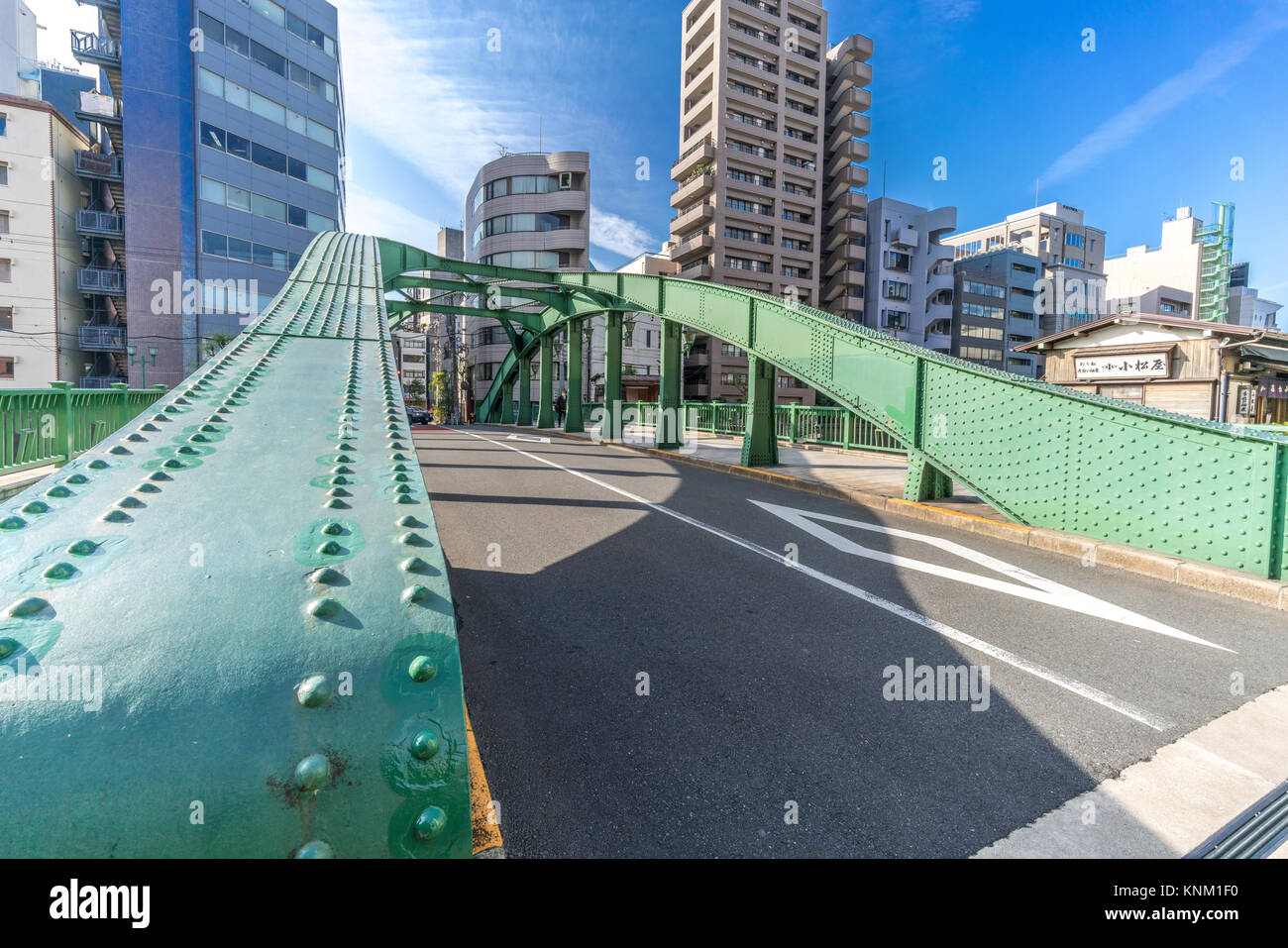 Wide Angle View of Kanda River (Kandagawa) and Asakusa Bridge ...