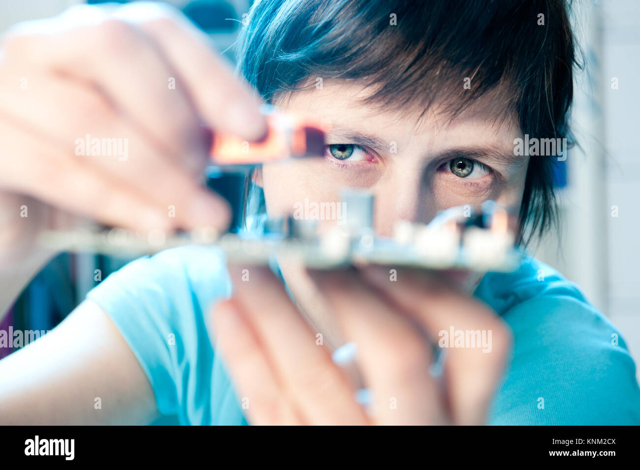Computer Repair Technician Stock Photo Alamy