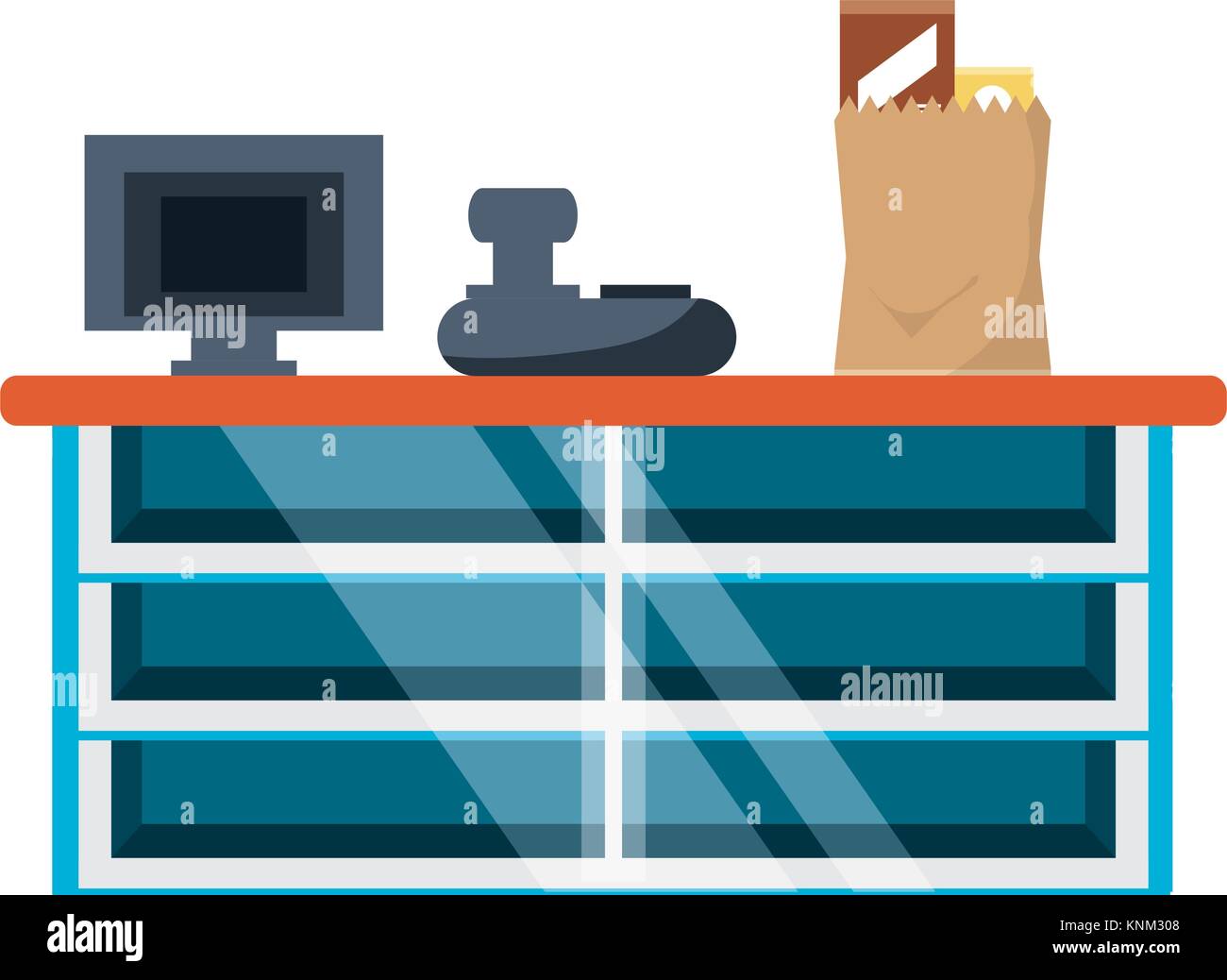 supermarket cash register design Stock Vector Image & Art - Alamy